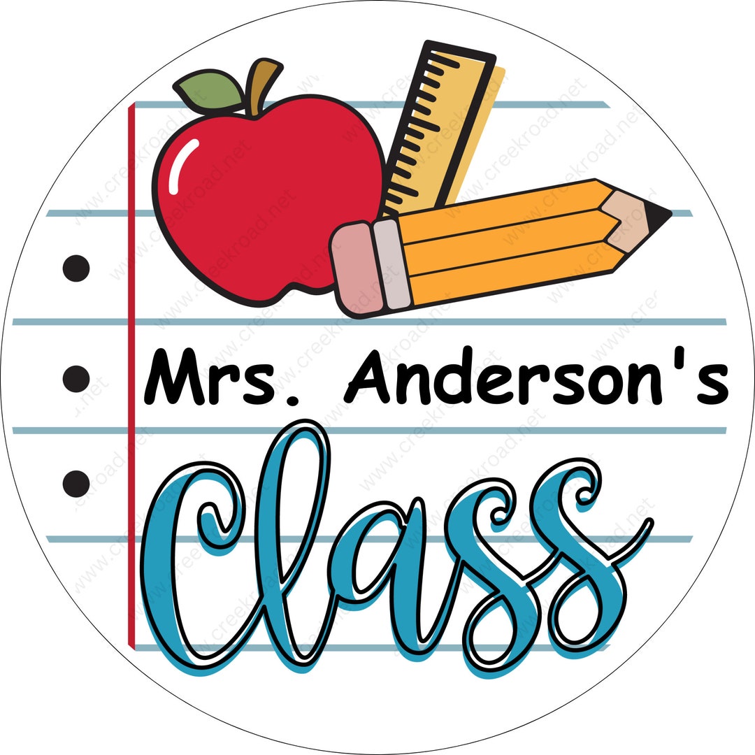 Teacher Classroom Sign Wreath Sign-round-sublimation-decor - Etsy