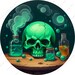 Green Skull Potions Wreath Sign-halloween-sublimation-decor-creek Road ...