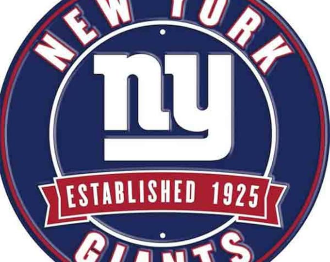 12" Diameter New York Giants Officially Licensed Pro Football Sign ...
