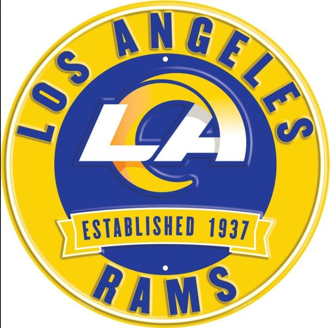 12" Diameter Los Angeles Rams Officially Licensed Pro Football Sign ...