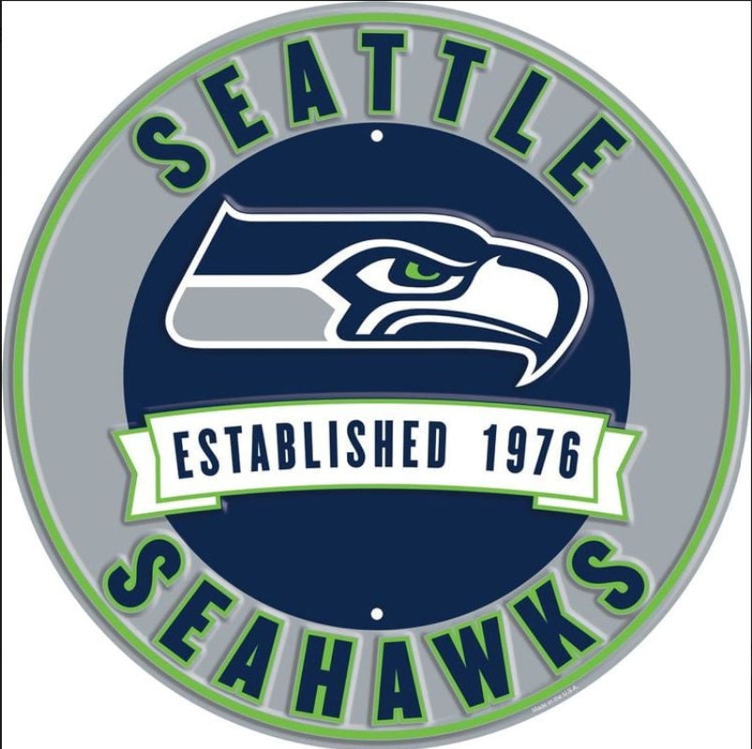 12" Diameter Seattle Seahawks Officially Licensed Pro Football Sign ...