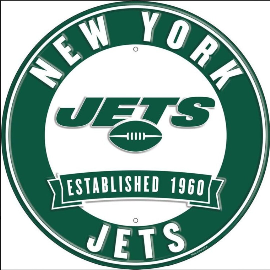12" Diameter New York Jets Officially Licensed Pro Football Sign-sports ...