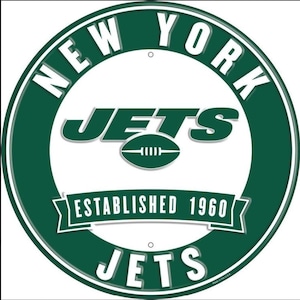 12" Diameter New York Jets Officially Licensed Pro Football Sign-sports ...