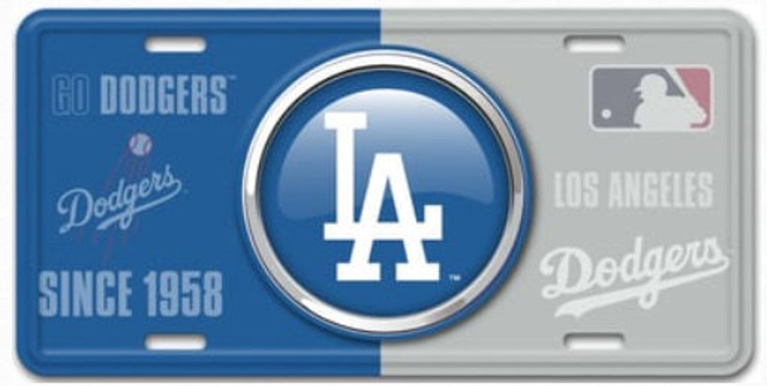 Los Angeles Dodgers Bullseye License Plate Officially Licensed 12"x 6 ...
