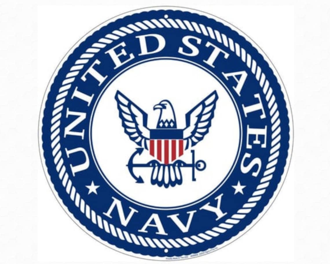 12" Diameter US Navy Emblem Round Sign-military- - Etsy