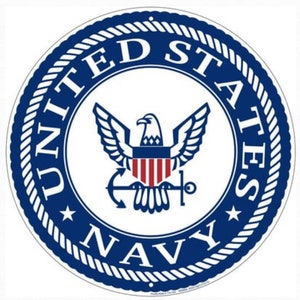 12" Diameter US Navy Emblem Round Sign-military- - Etsy