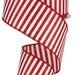 2.5 X 10yd Wired Ribbon-red White Stripe Glitter Stripe on Royal ...