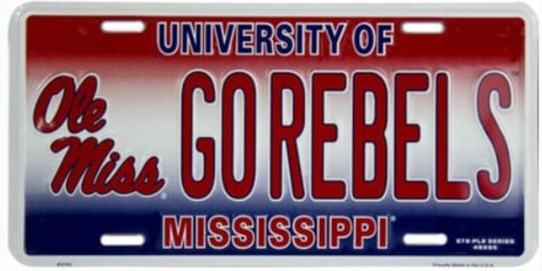 Ole Miss Go Rebels License Plate Officially Licensed 12"x 6" -sports ...
