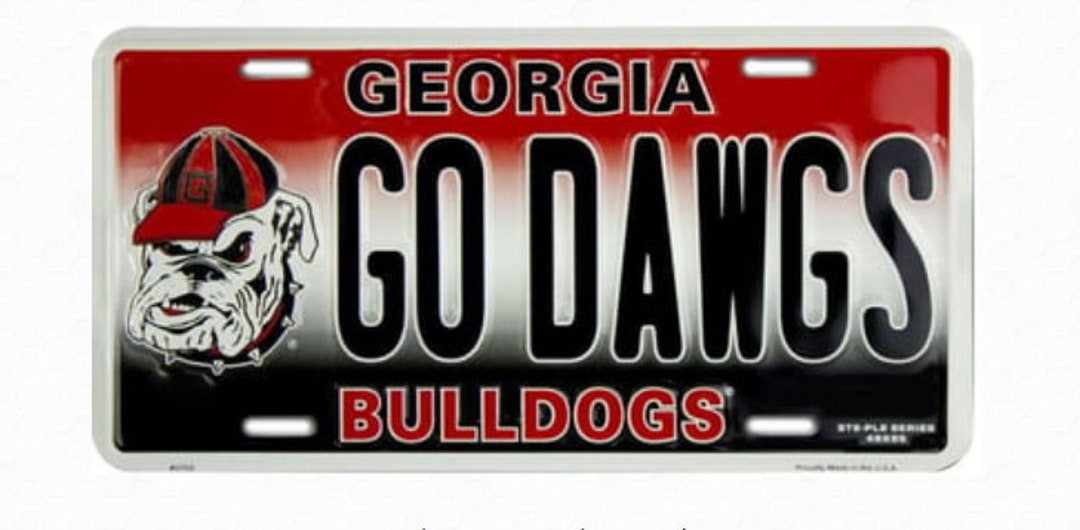 Georgia Go Dawgs Bulldogs License Plate Officially Licensed 12"x 6 ...