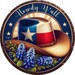 Howdy Y'all Texas Cowboy Hat Bluebonnet Wreath Sign-sublimation ...