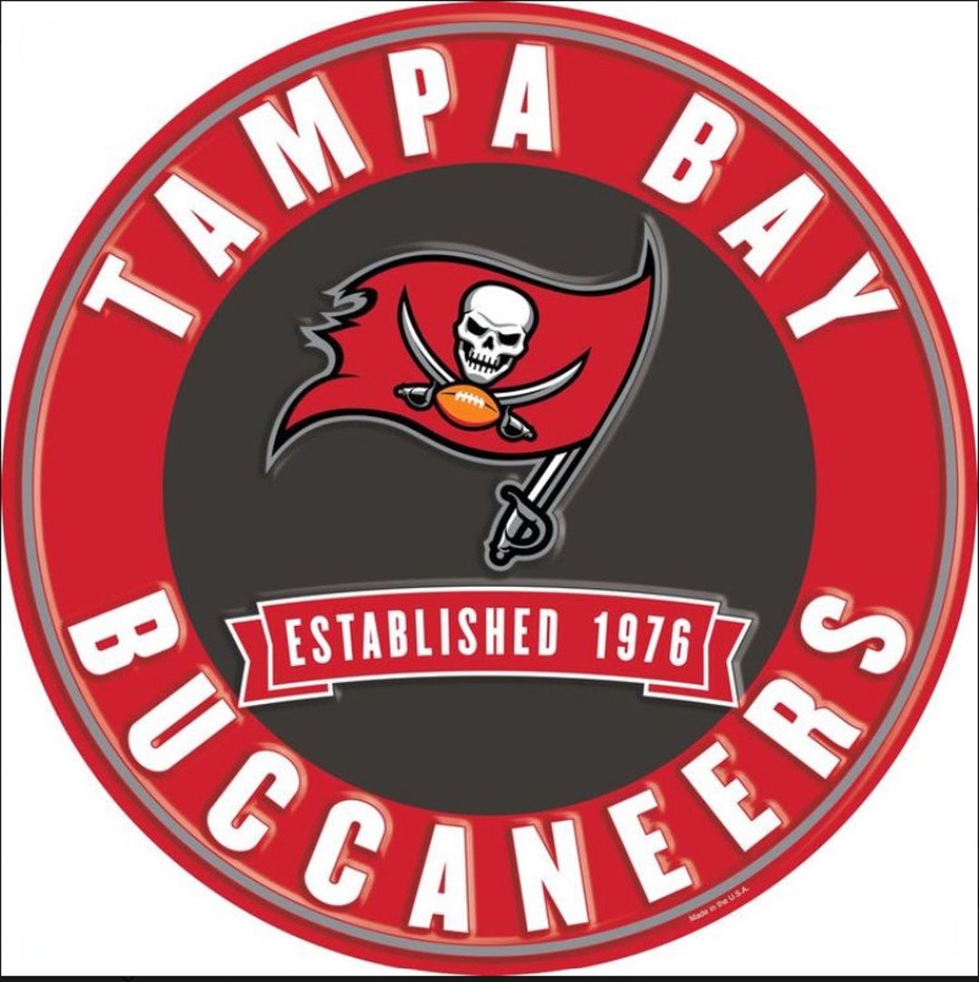 12" Diameter Tampa Bay Buccaneers Officially Licensed Pro Football Sign ...