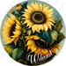 Welcome Large Spring Sunflowers Wreath Sign Attachment-sublimation ...