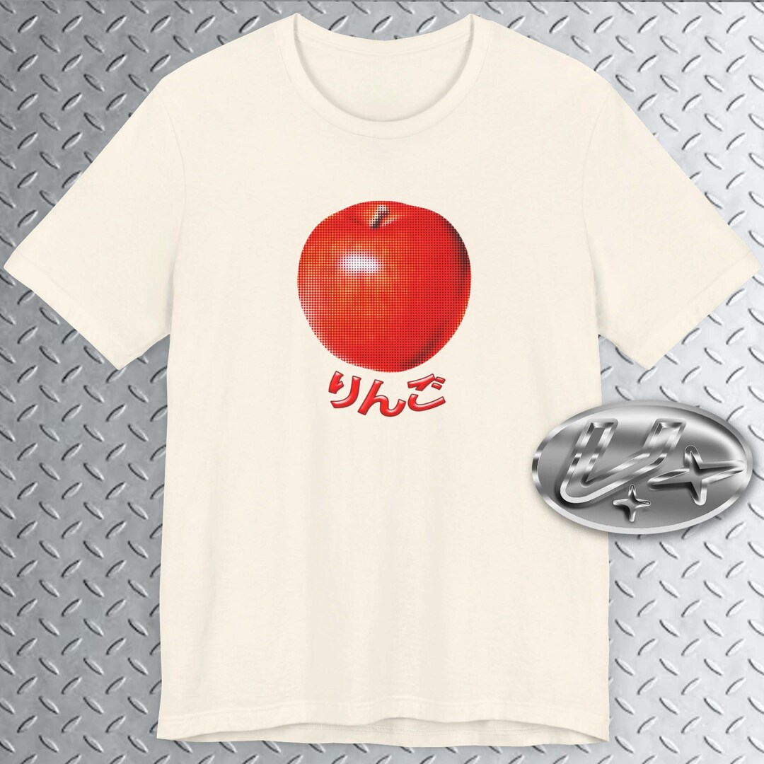 Apple Graphic T-shirt, Food Graphic Tee, Japanese Red Apple Fruit ...