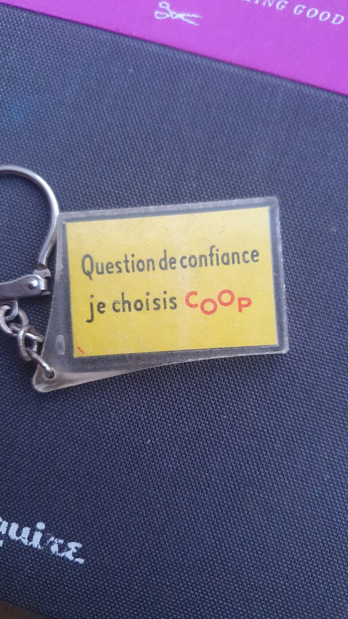 Vintage French Supermarket Coop Keychain - Etsy