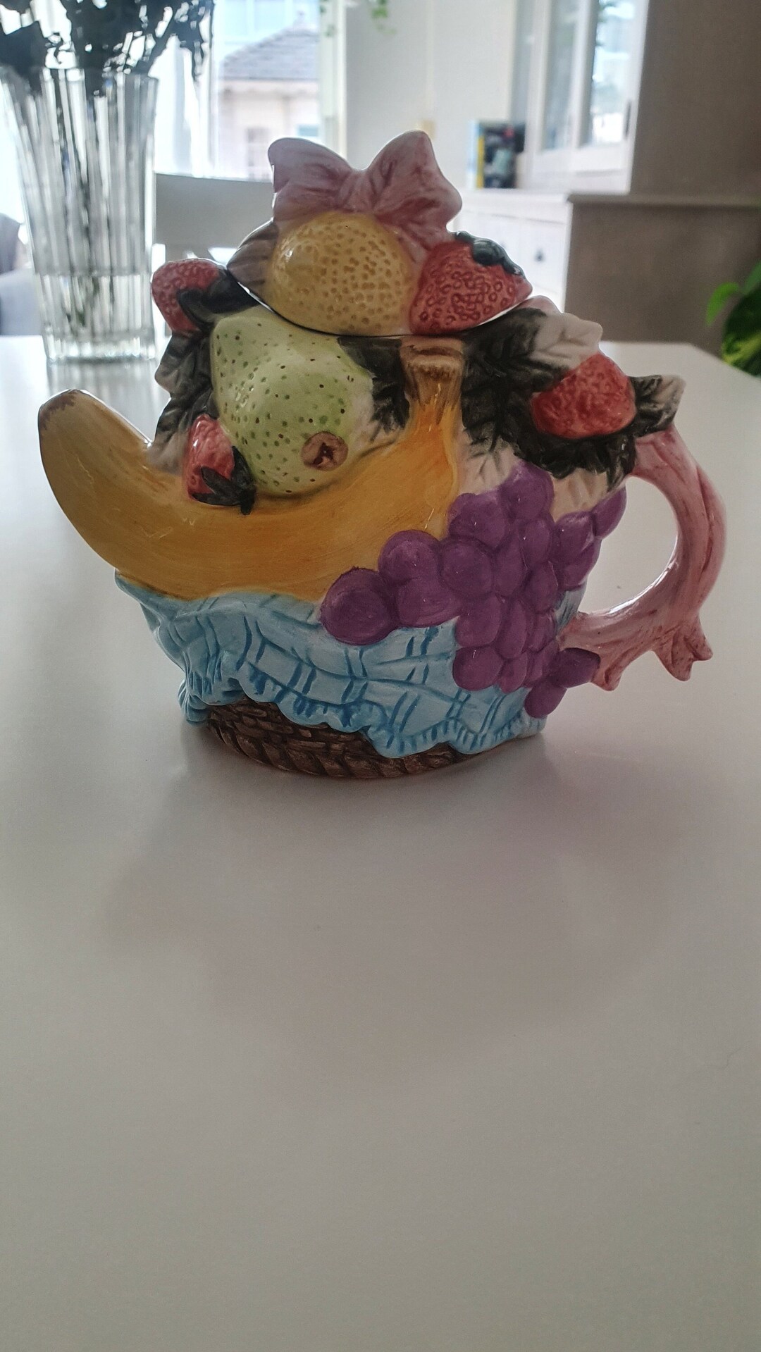 Vintage Italian Fruit Basket Teapot / 1990s Fruity Tropical Kitsch ...