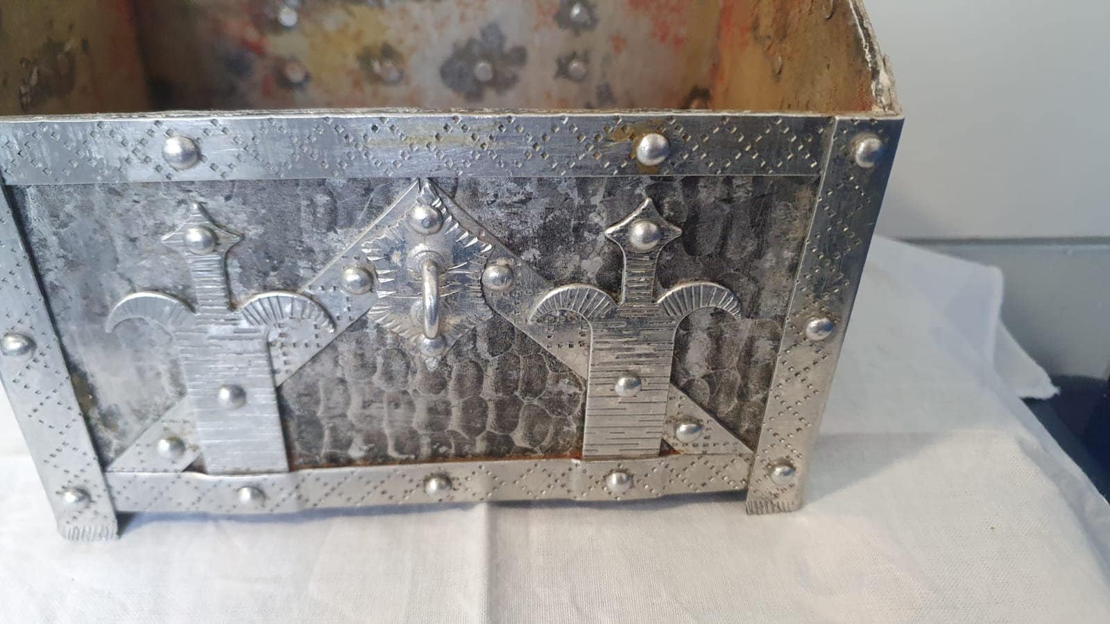 Medieval Metal Chest Box Engraved With Medieval Style Middle - Etsy