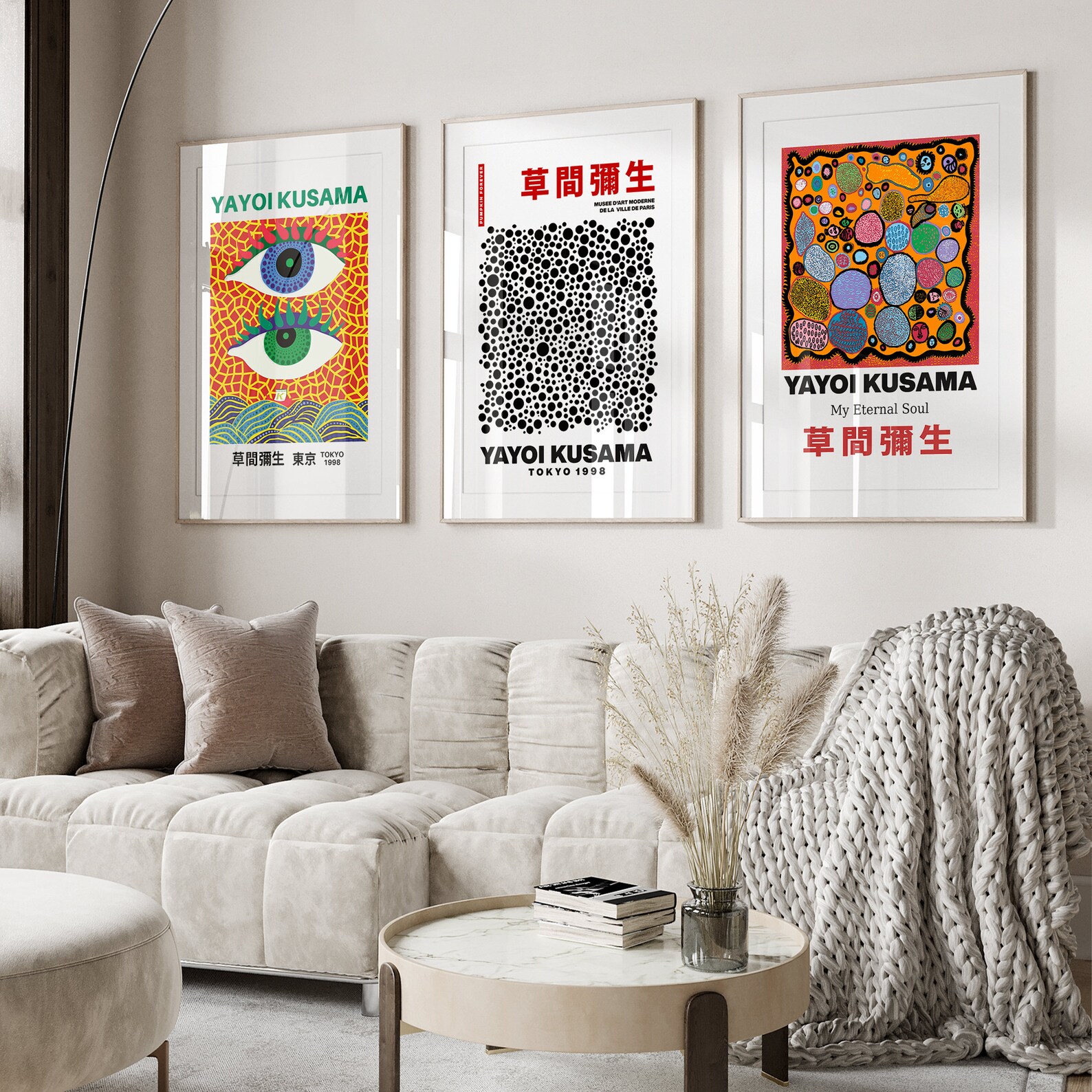 Yayoi Kusama Print Set of 9, Kusama Gallery Wall, Kusama Poster Set ...
