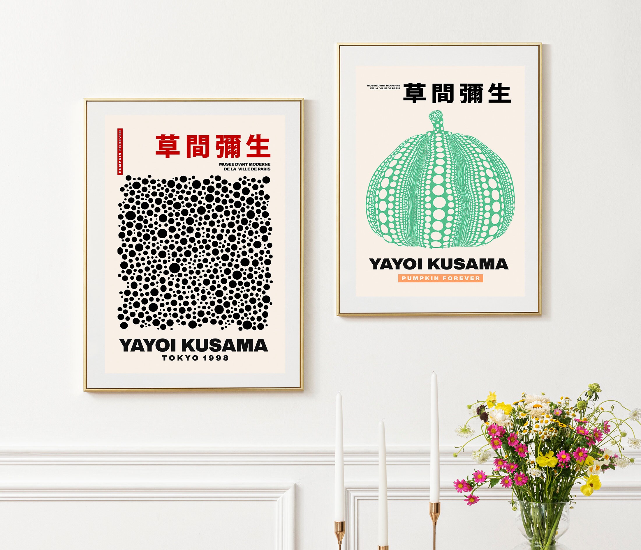 Yayoi Kusama Print Set of 9, Kusama Gallery Wall, Kusama Poster Set ...