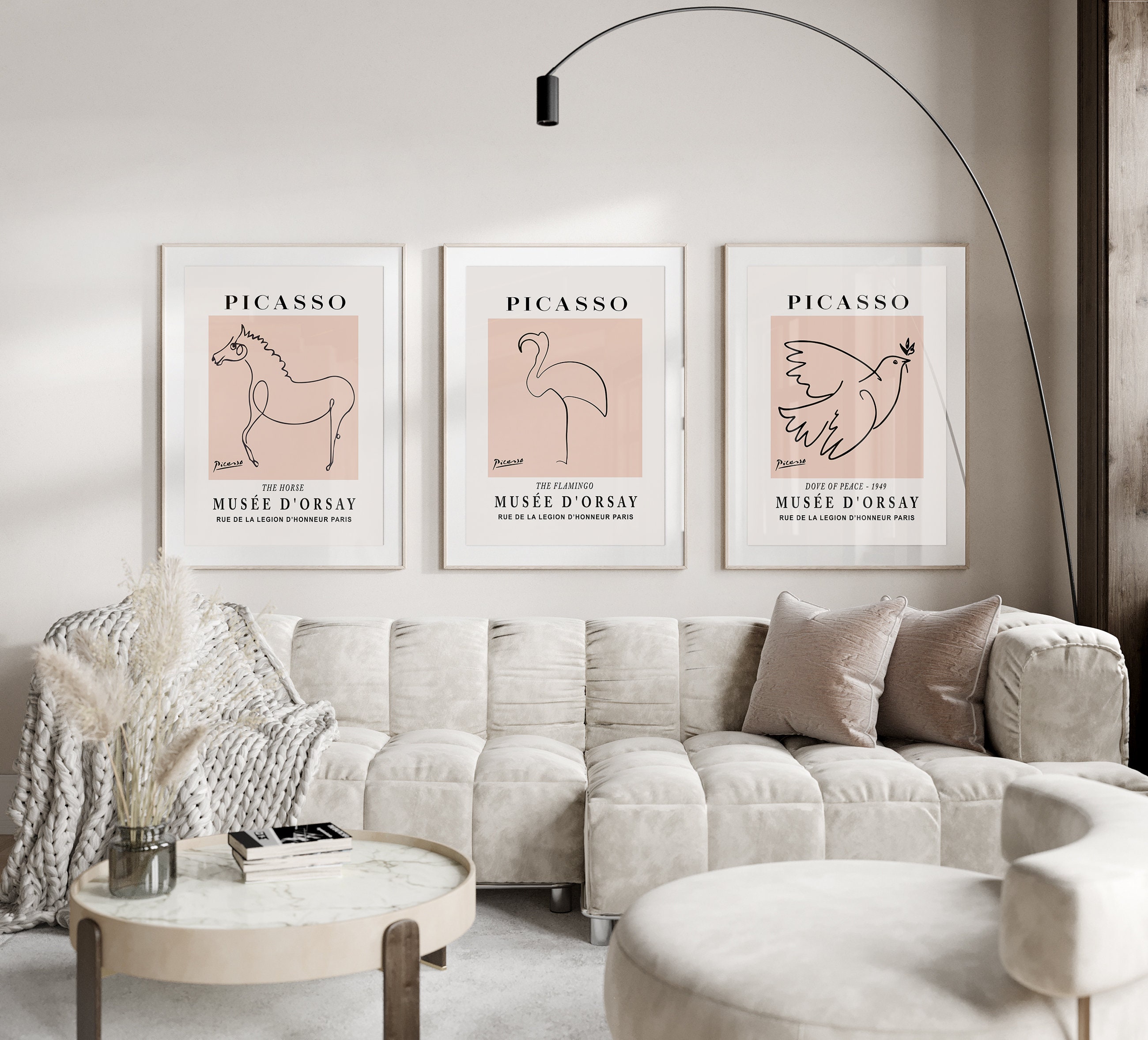 Picasso Print Set of 6, Pablo Picasso Exhibition Poster, Minimalist ...