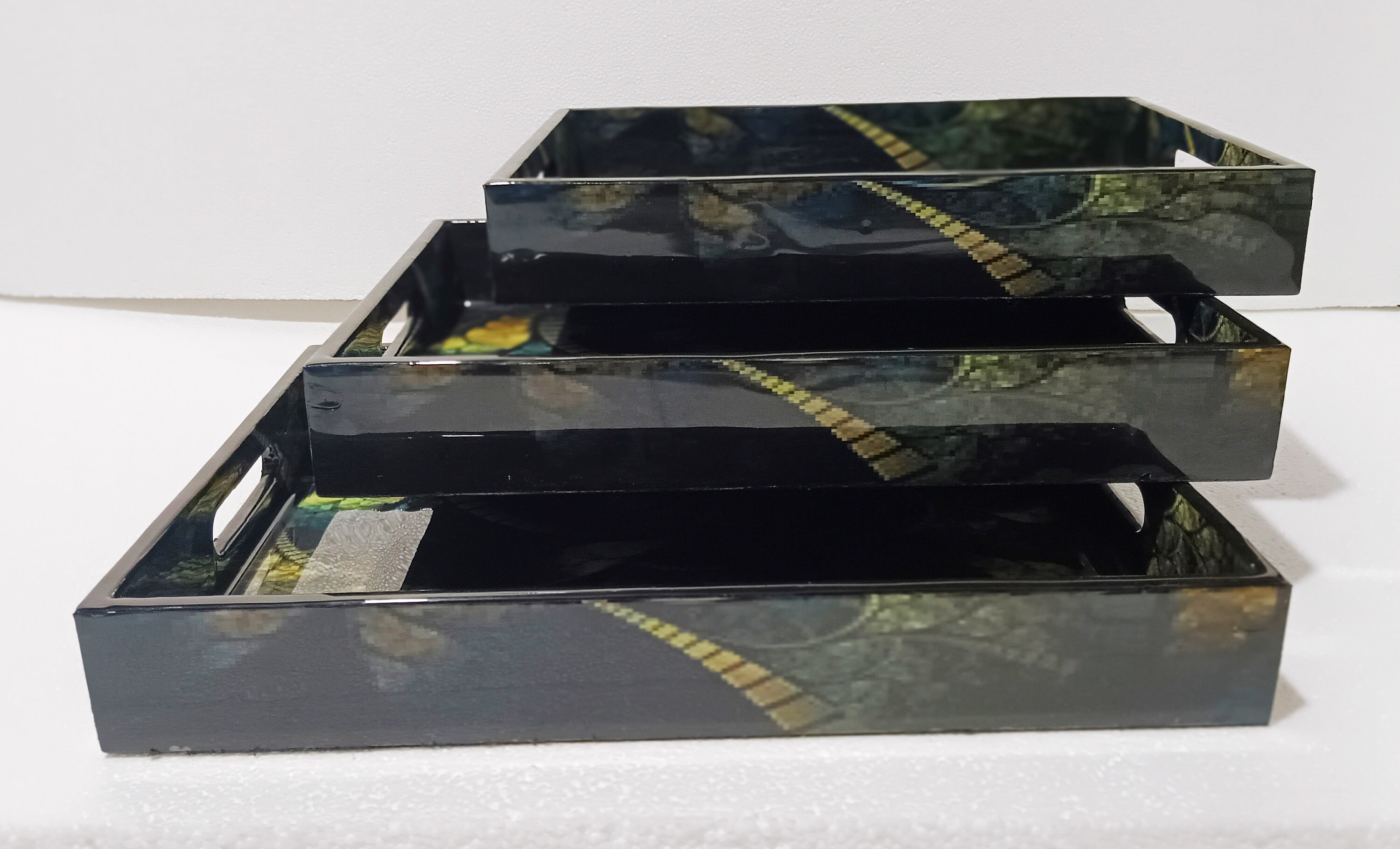 Set of 3 Large Wooden Serving Trays in Different Sizes - Etsy