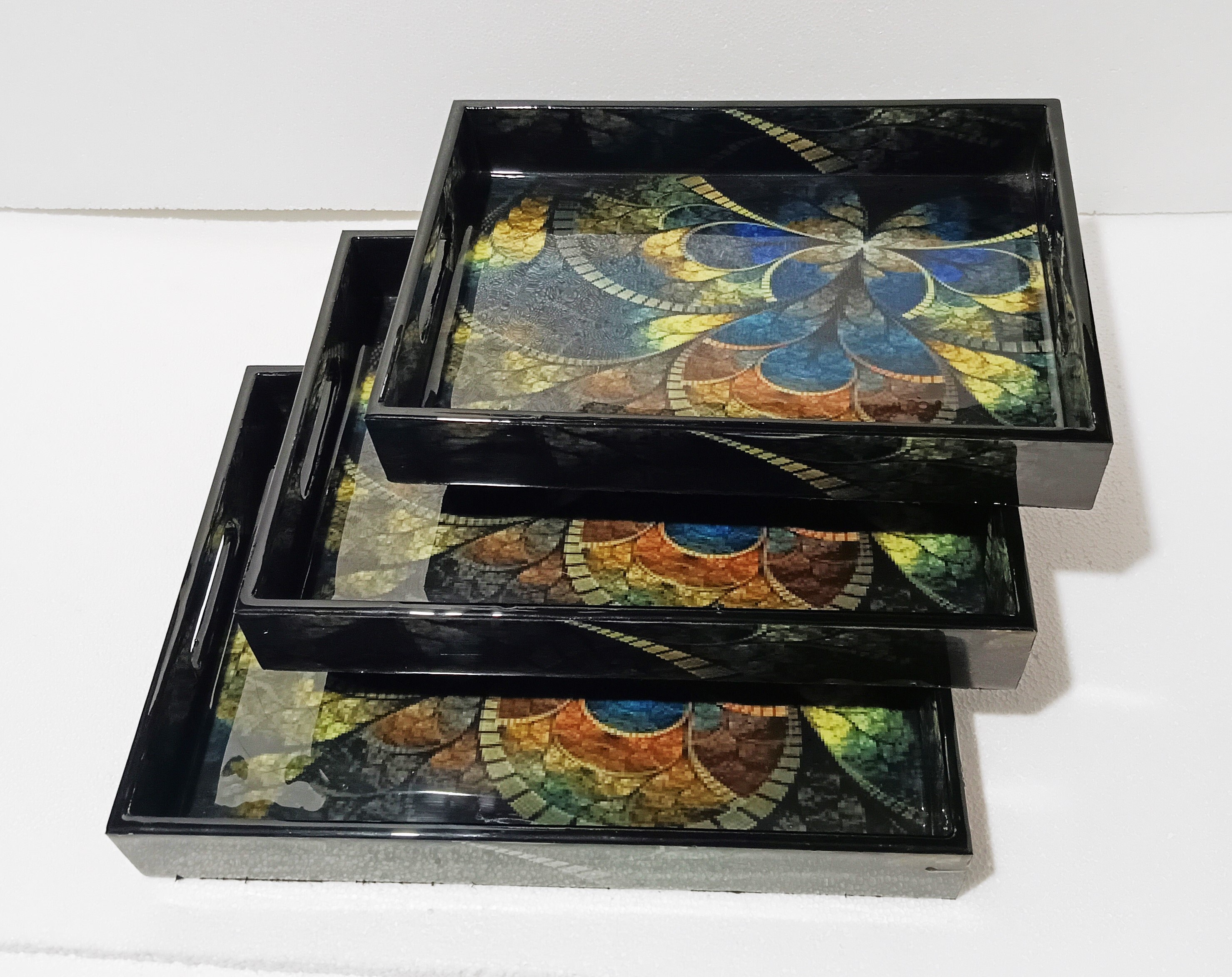 Set of 3 Large Wooden Serving Trays in Different Sizes - Etsy