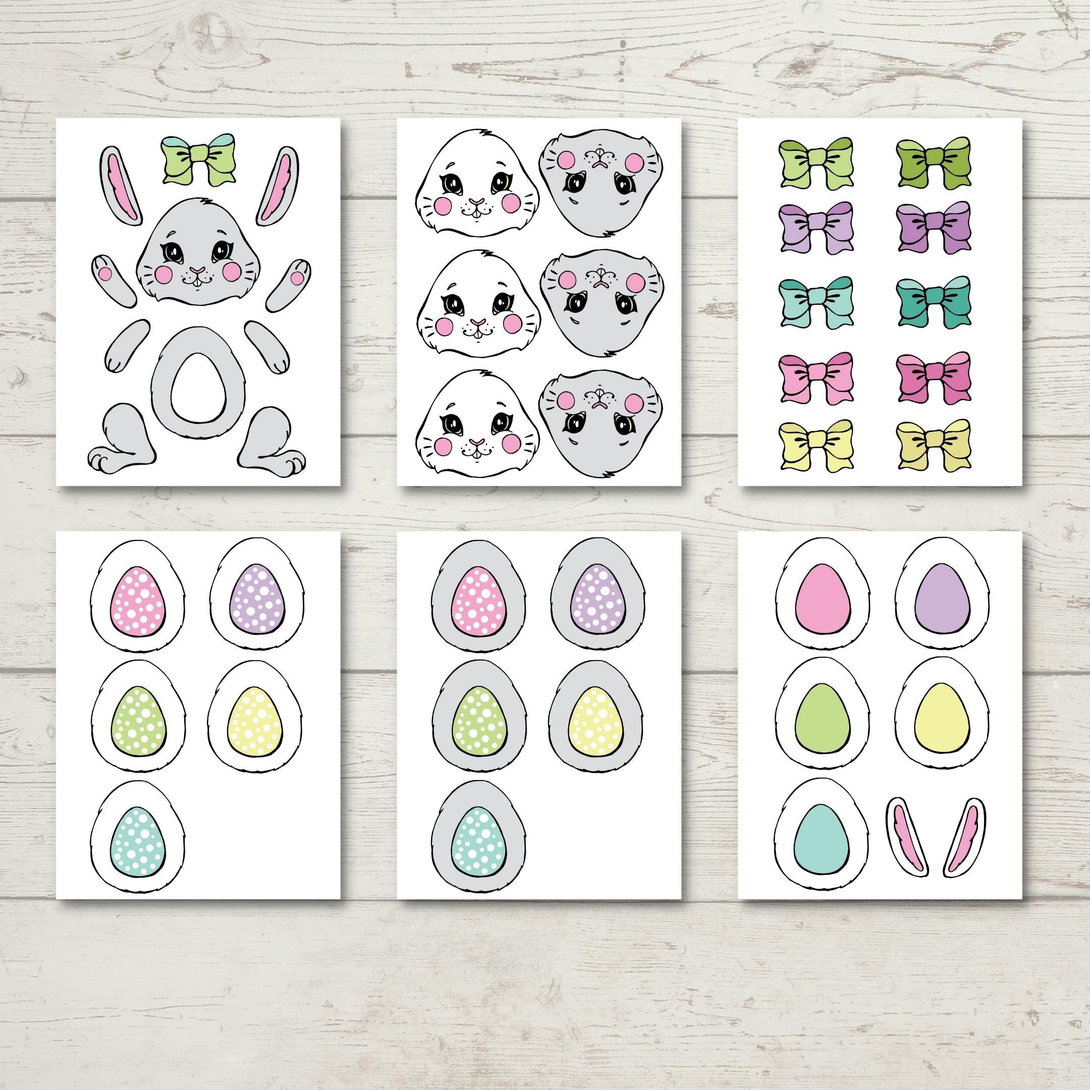 Roll-a-bunny, Easter Dice Game, Easter Bunny Game, Printable Game ...