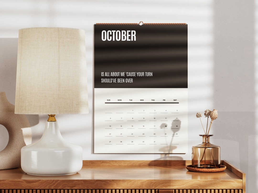 Drake 2024 Calendar for All the Dogs Slime You Out Lyrics Digital ...