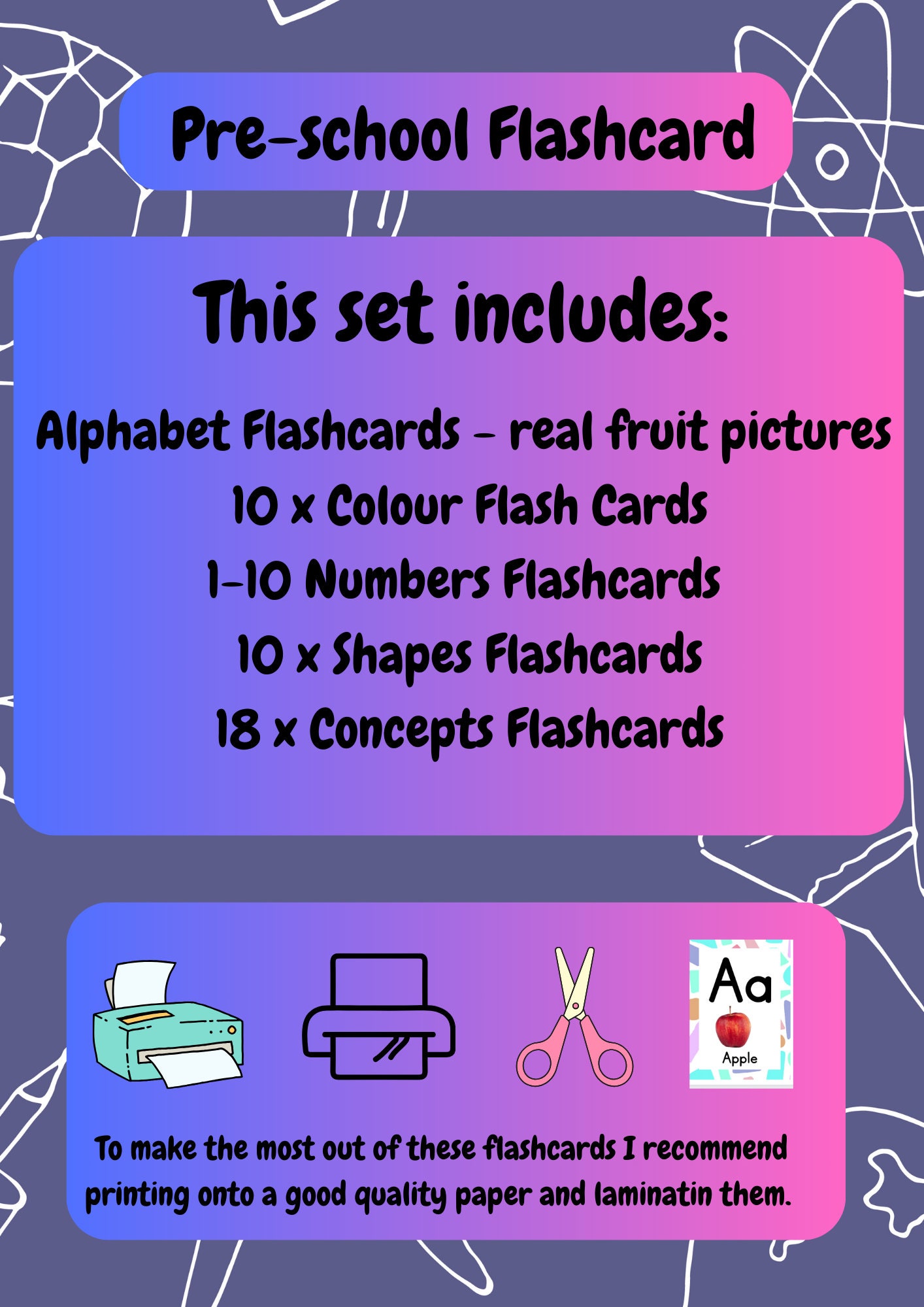 Bundle Flashcards Alphabet Numbers 1-10shapes Colors and - Etsy