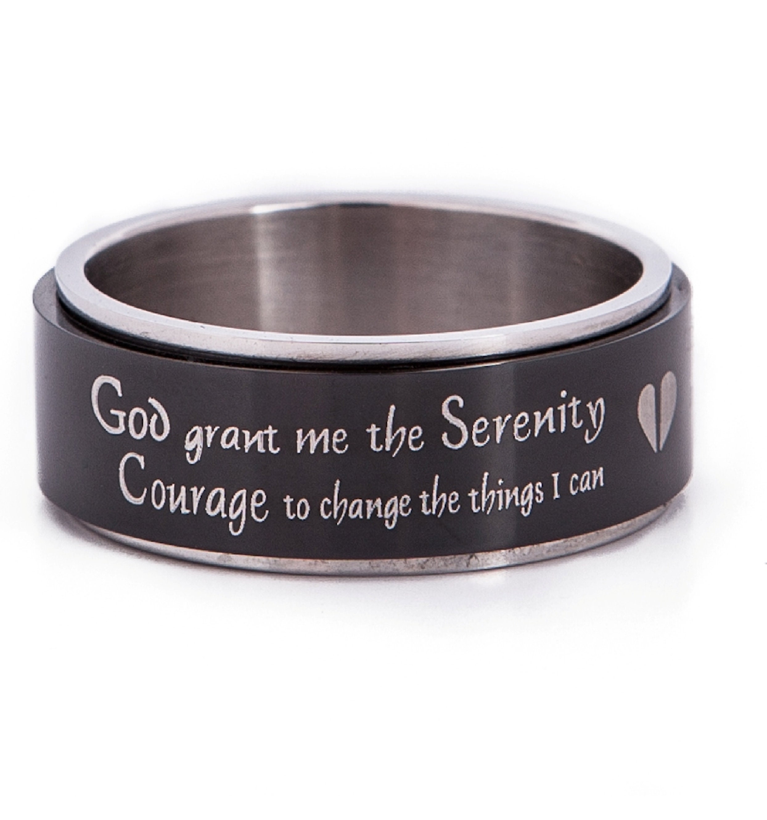 SERENITY PRAYER SPINNER Ring Stainless Steel Prayer Wheel Sizes 5-14 - Etsy