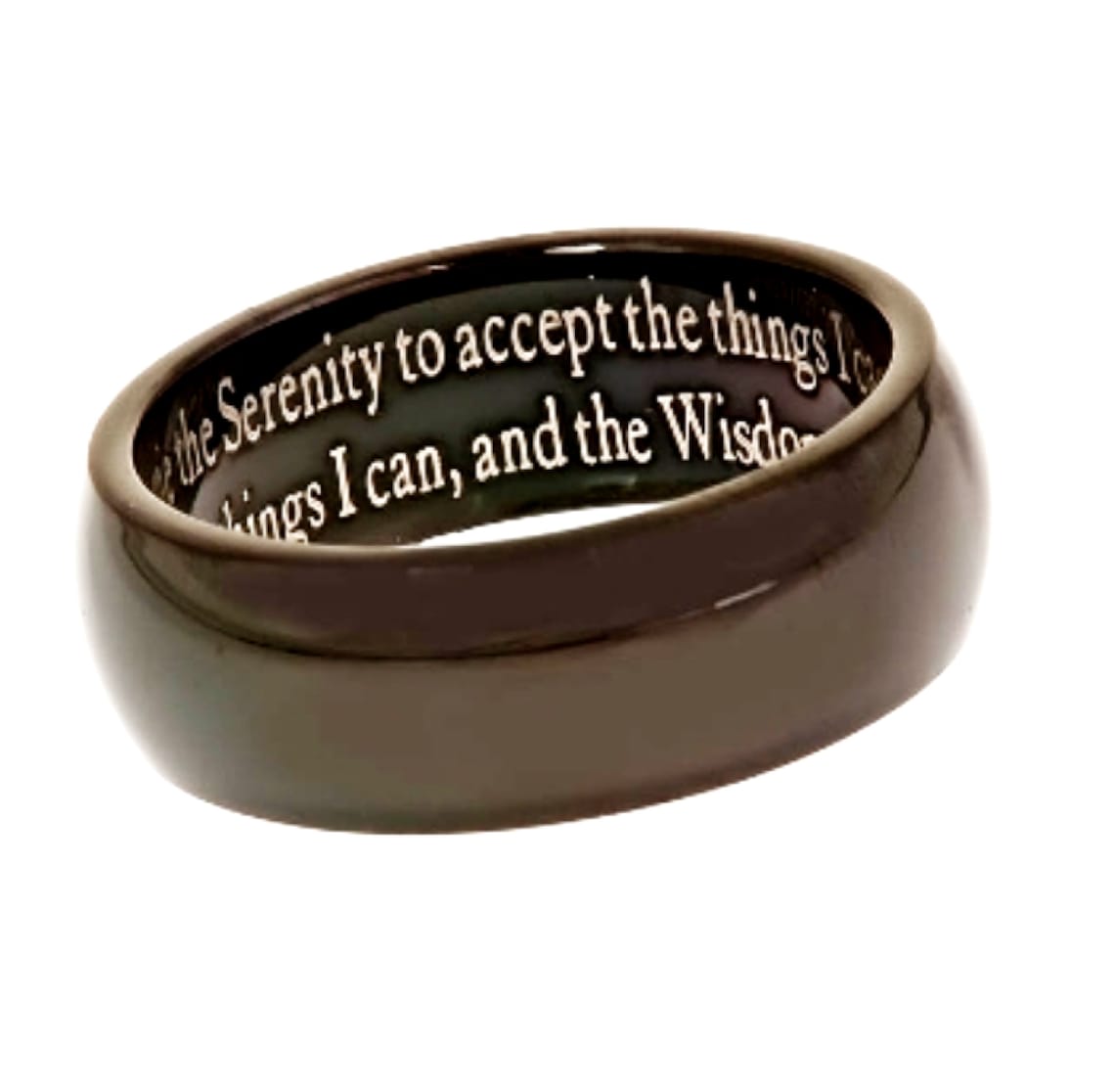 SERENITY PRAYER Black Band Stainless Steel Widower/widow Ring - Etsy