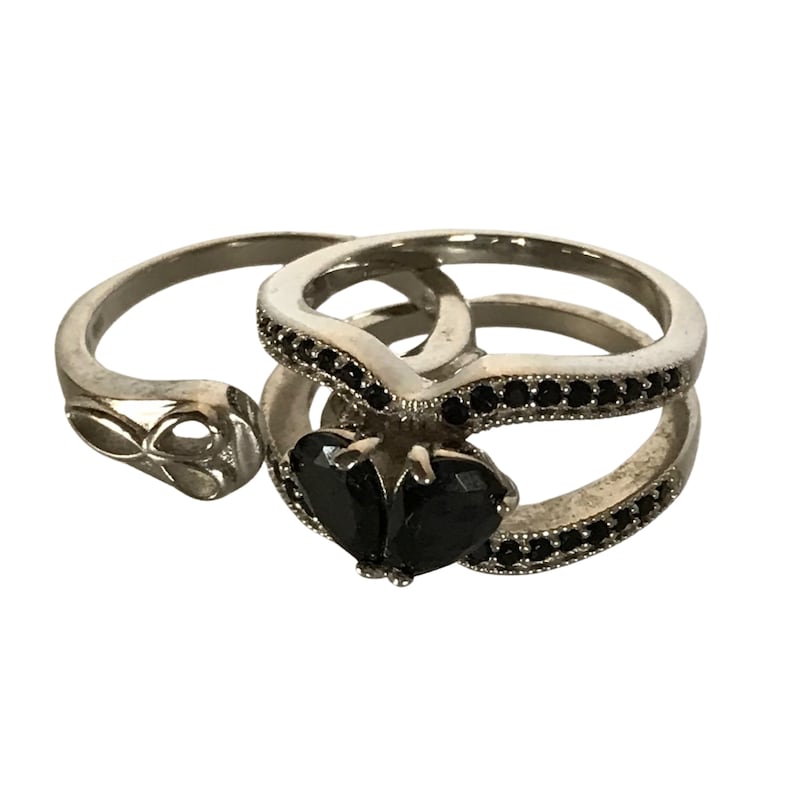 Sterling Silver Grief Ring: Black Heart, UNBROKEN Design - Etsy