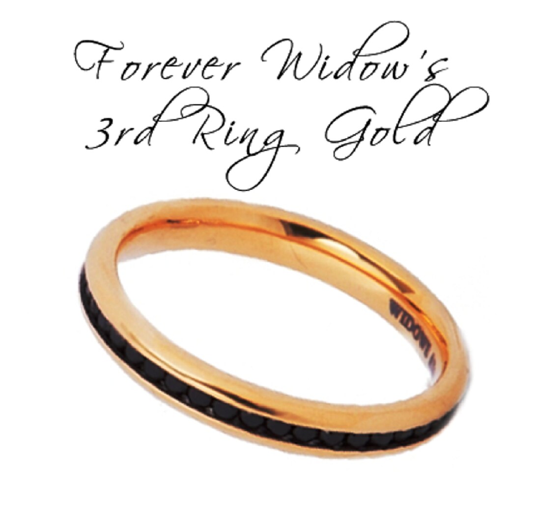 Forever Widows 3rd Ring: Stainless Steel Channel Set CZ - Etsy
