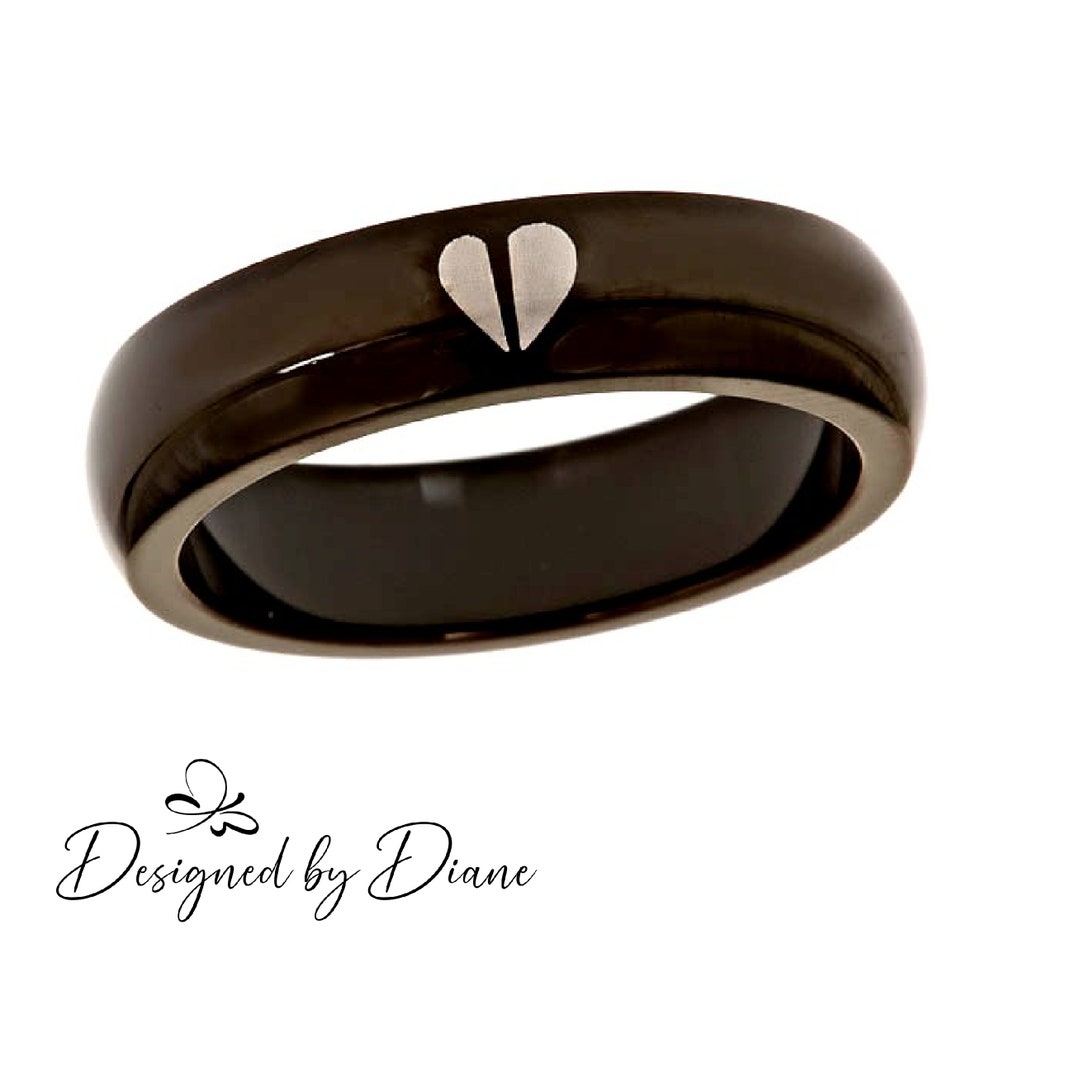 HEART OF STEEL Widows Ring - Etsy