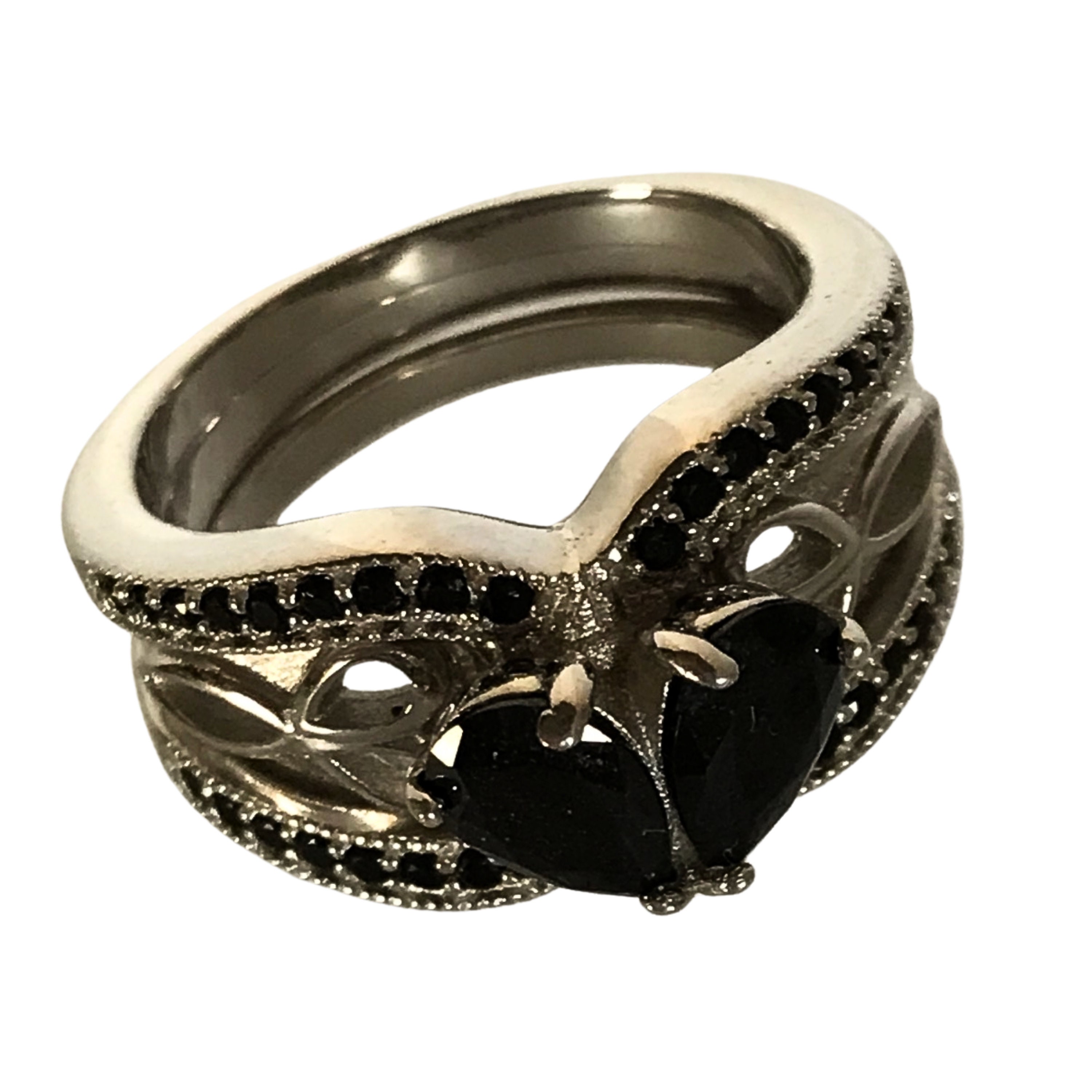 Sterling Silver Grief Ring: Black Heart, UNBROKEN Design - Etsy