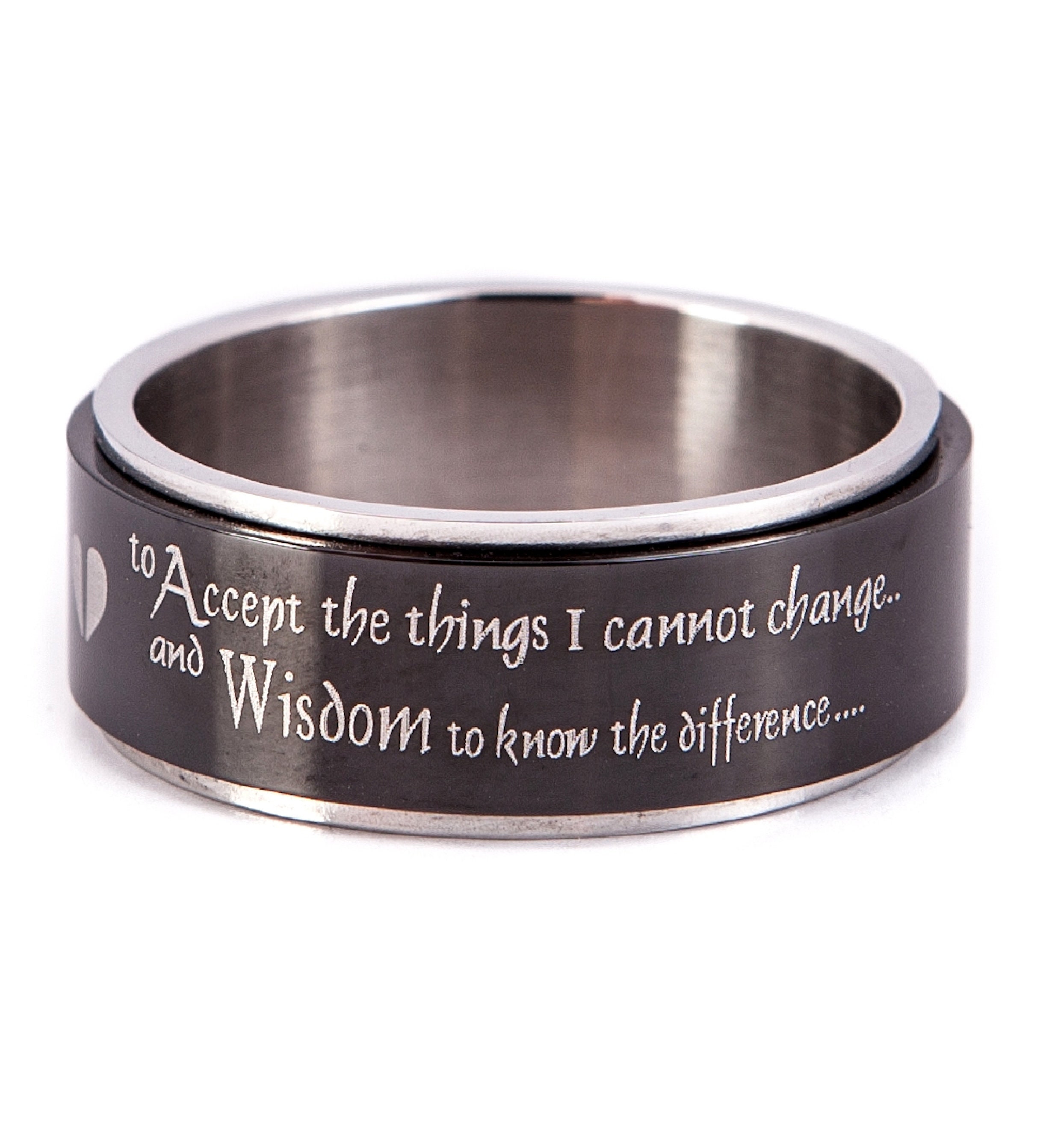 SERENITY PRAYER SPINNER Ring Stainless Steel Prayer Wheel Sizes 5-14 - Etsy