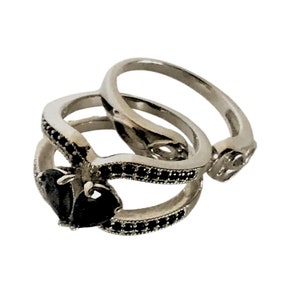 Sterling Silver Grief Ring: Black Heart, UNBROKEN Design - Etsy