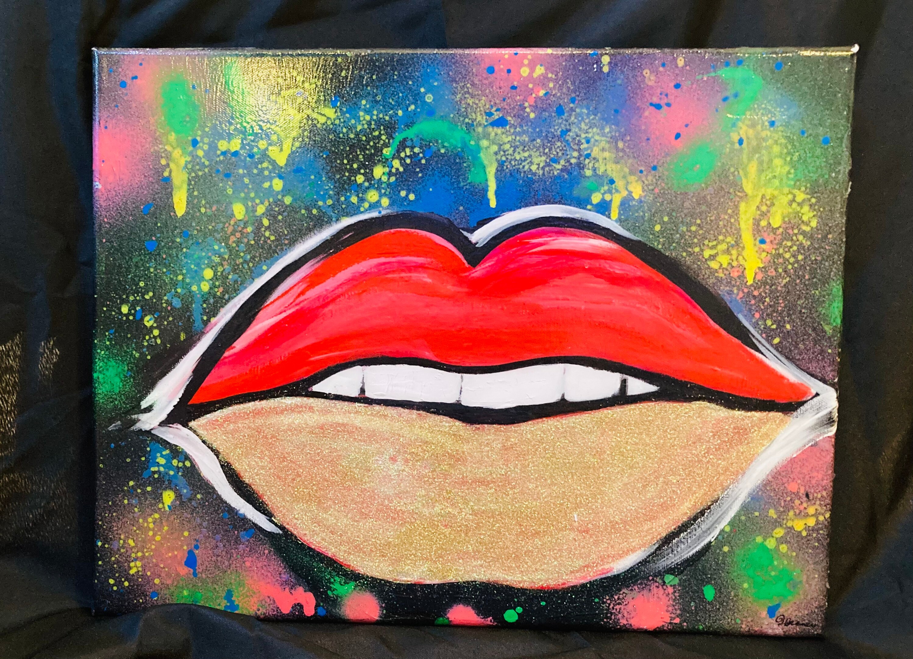 Abstract Paintings Of Lips
