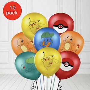 Pokemon Latex Balloons Birthday Kids Pikachu Party Balloon Decorations ...