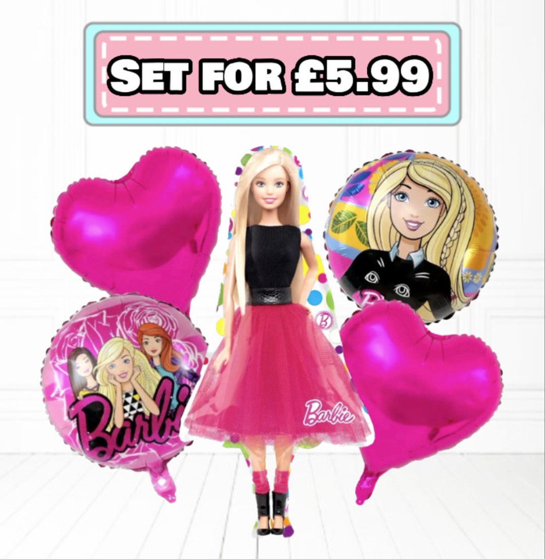 Barbie Balloon Set: Birthday Party Decorations, Pack of 5 - Etsy