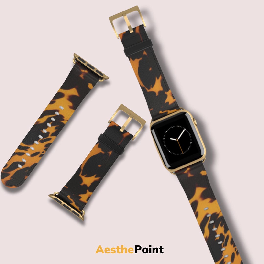 Tortoise Design Watch Band | Elegant Strap Compatible With Apple Watch ...