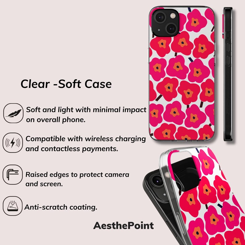 Retro Boho Floral Phone Case for Xiaomi & Poco | Soft Cover for Redmi ...