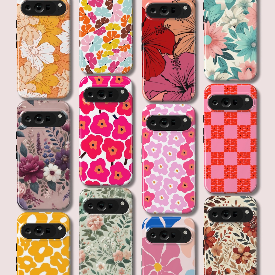 Retro & Boho Flowery Case for Google Pixel 10, 9A, 8 Cover Fits Pixel ...