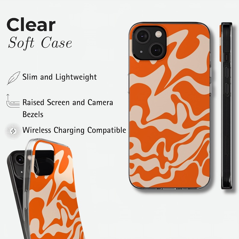 Abstract Colorful Wavy iPhone Case | Fits iPhone 17, 16e, 15 Plus, 14 ...