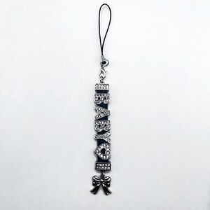 Letter Charm Keychain Strap Sparkle Slide Charm Kawaii Accessories ...