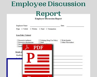 Human Resources Employee Discussion Form - Etsy