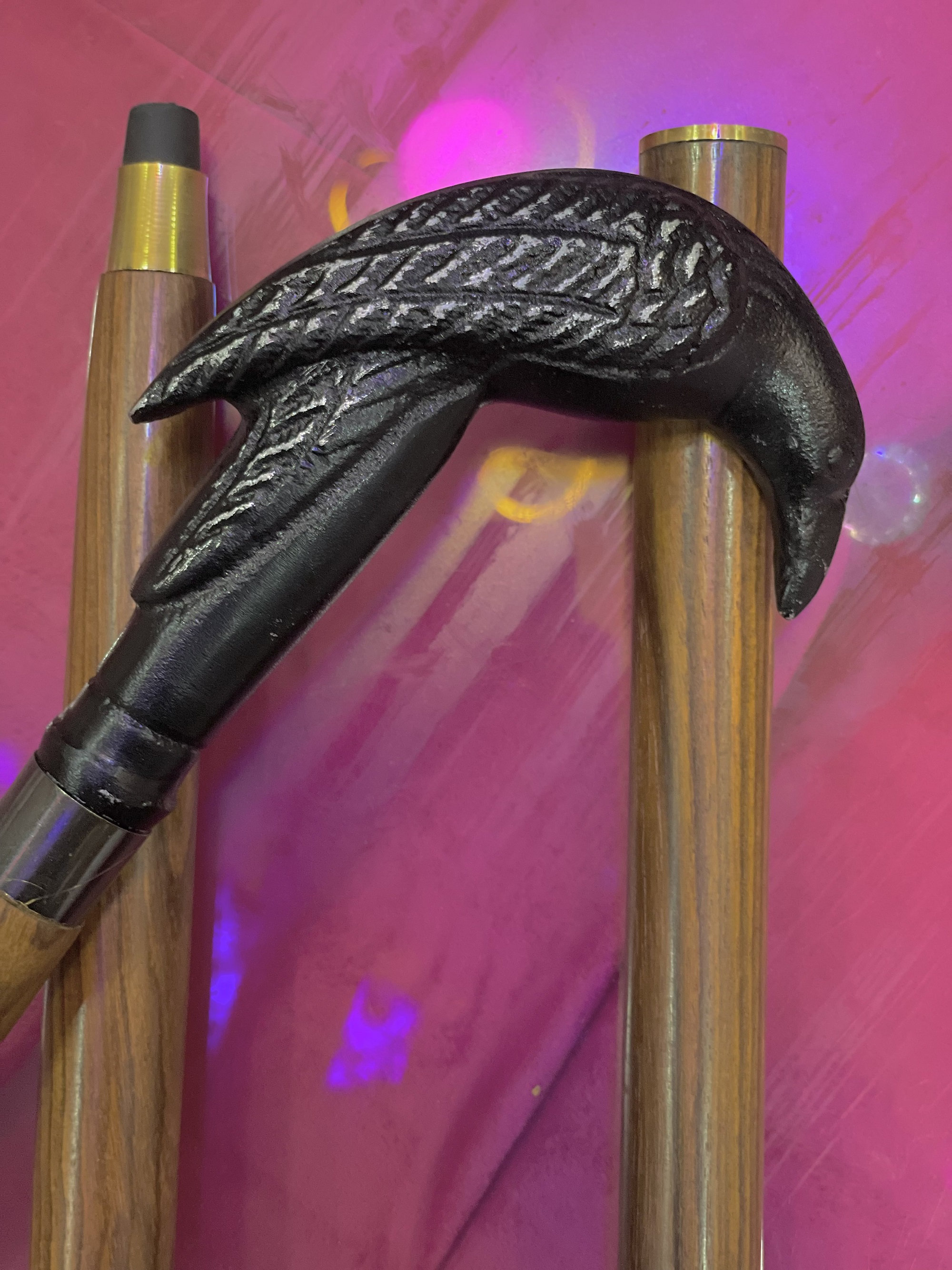 Rare Victorian RAVEN Handcrafted Walking Stick Cane-ny Steampunk Handle ...