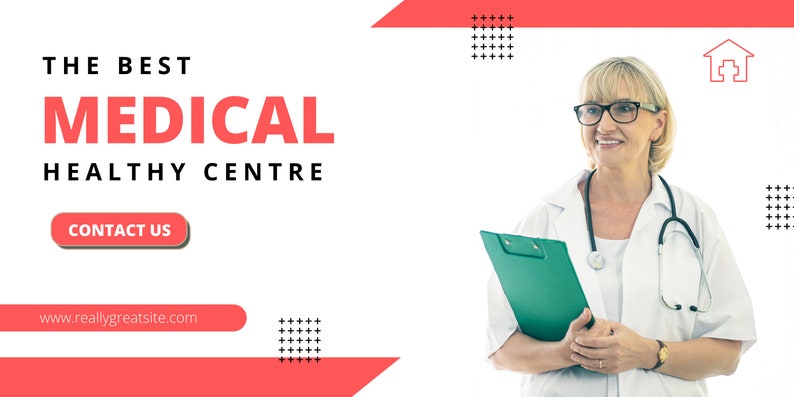 Medical Center Promo Banner, Healthcare Clinic Advertisement ...