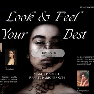 Elegant Makeup Artist Portfolio, Beauty Services Web Design ...