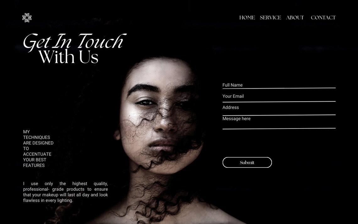 Elegant Makeup Artist Portfolio, Beauty Services Web Design ...