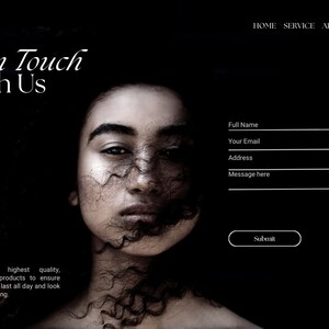 Elegant Makeup Artist Portfolio, Beauty Services Web Design ...